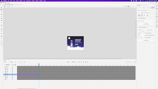 Learn how to create a digital ad for social media using Adobe Animate