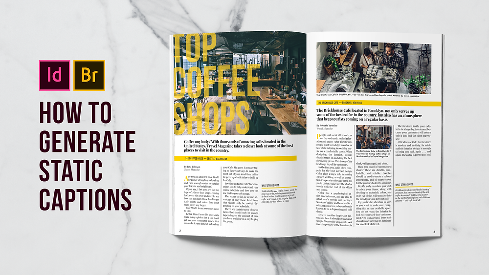 Learn how to Generate Static Captions in Adobe InDesign Layouts