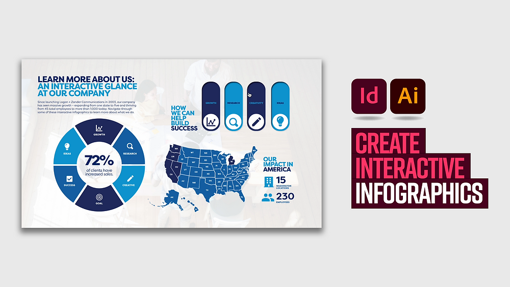 Create interactive infographics with Adobe InDesign and Illustrator