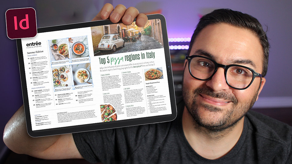 Learn how to create a photo grid with captions in Adobe InDesign