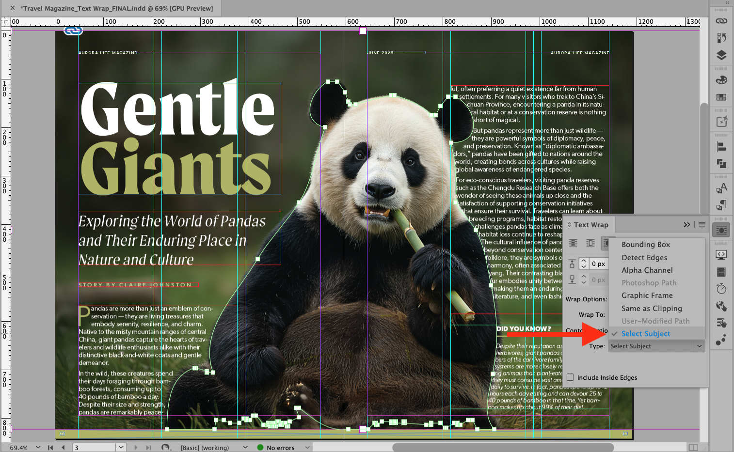 How to Use Subject Aware Text Wrap in Adobe InDesign