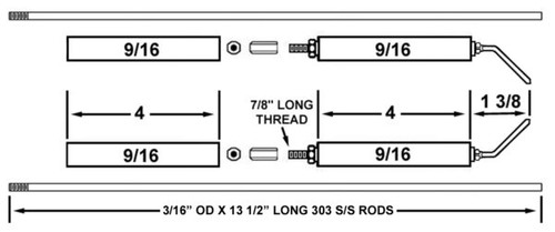 CROWN REPLACEMENT ELECTRODE SET FOR BECKETT USED IN MODELS CF800 8+ AI ...