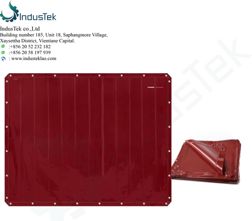 XU-114 - Welding curtain dark 180x180 cm red | Industek