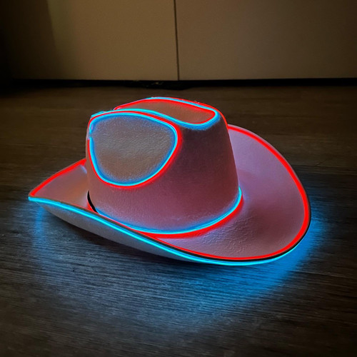 Two Colored Light Up Cowboy Hat | Howdy Company