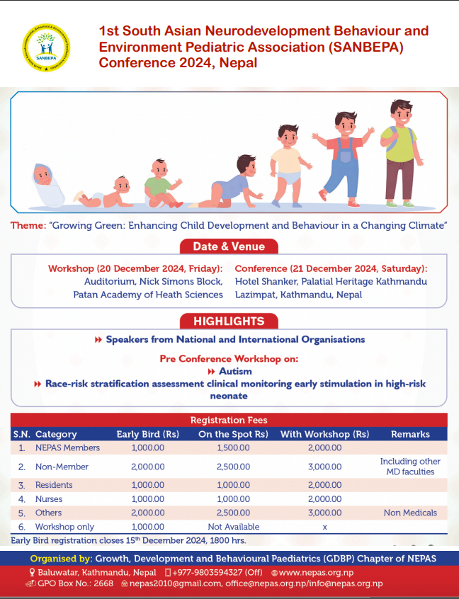 1st South Asian Neurodevelopment Behaviour and Environment Pediatric ...