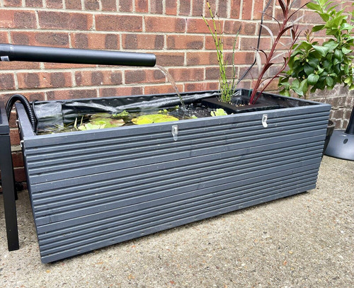 Simple & Stylish Rectangular Pond 110x53x39h cm in Grey | Dad's Crafts