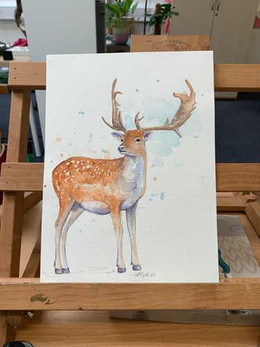Original watercolour stag | Little Red Boots