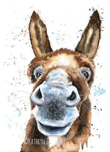 Donkey Watercolour Tutorial | Little Red Boots