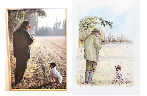 Memory painting from photograph | Little Red Boots