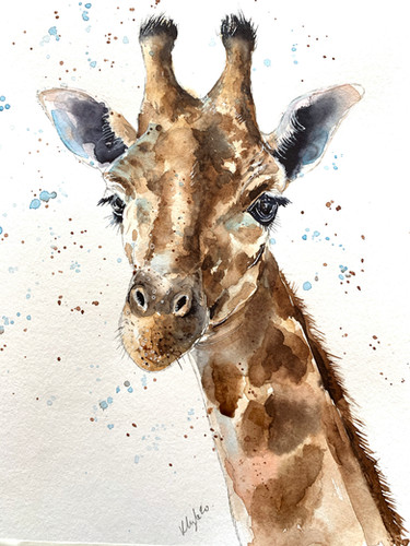 Giraffe Watercolour Tutorial | Little Red Boots