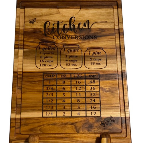 Kitchen Conversion Teak Cutting Board | Purelife Organic Inc