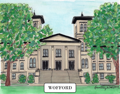 Wofford Watercolor Print | Lacey Hennessey