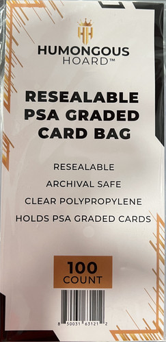 Resealable PSA Graded Card Bag (100 Count) | smrcollectibles