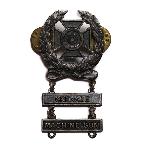 US, Vietnam, Army Expert Marksmanship Badge (Grenade, Machine Gun Bars ...