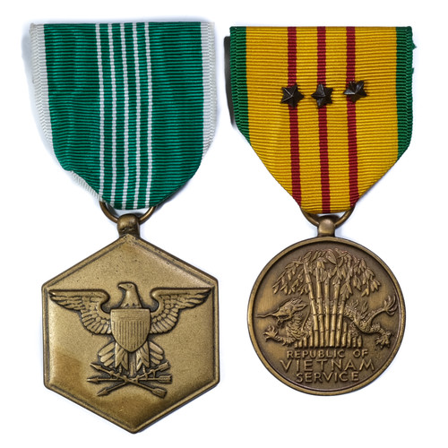 US Vietnam Medal Grouping - Army Commendation (Named), Vietnam Service ...