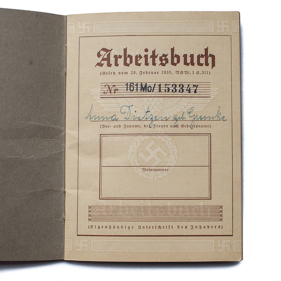 WWII Germany Documents & Paperwork | queencitymilitaria