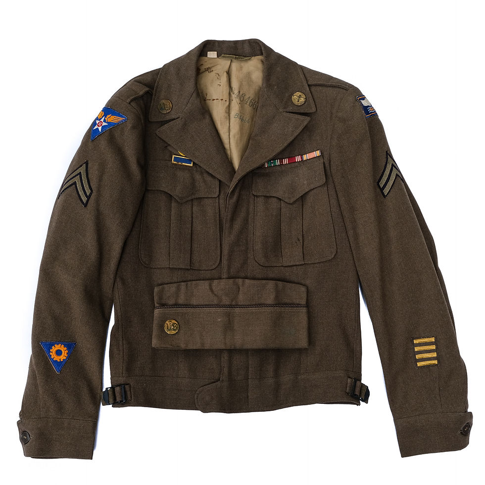 US, WWII, 12th Army Air Force MAAF Ike Jacket + Cap (Matching Numbers ...