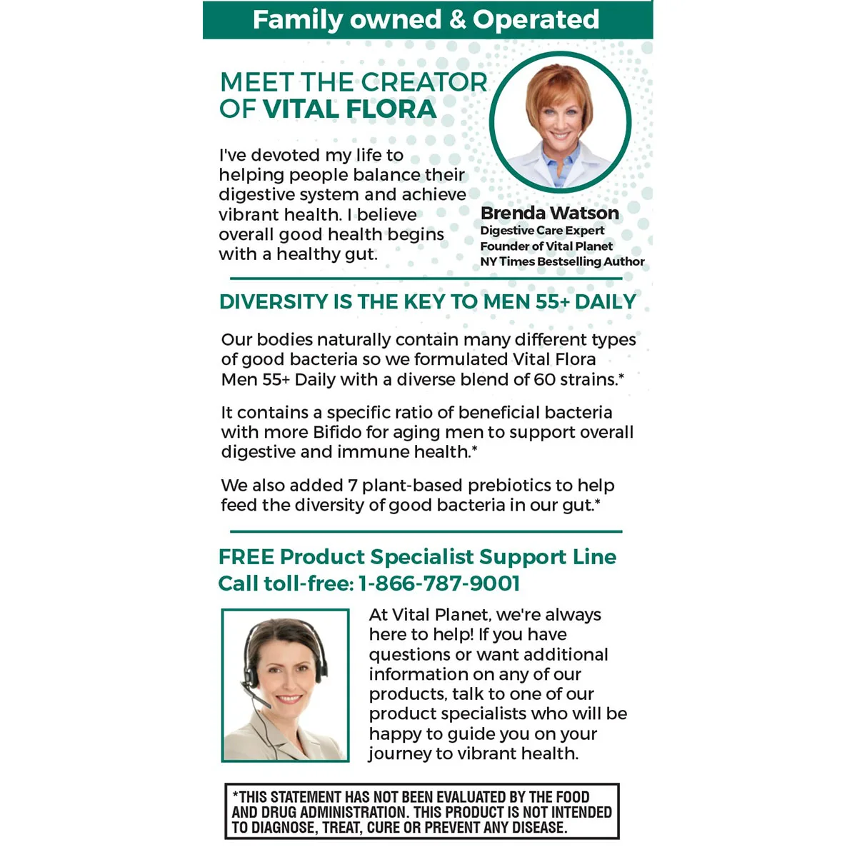 Vital Flora Men's 55+ Daily Probiotic | gethealthy