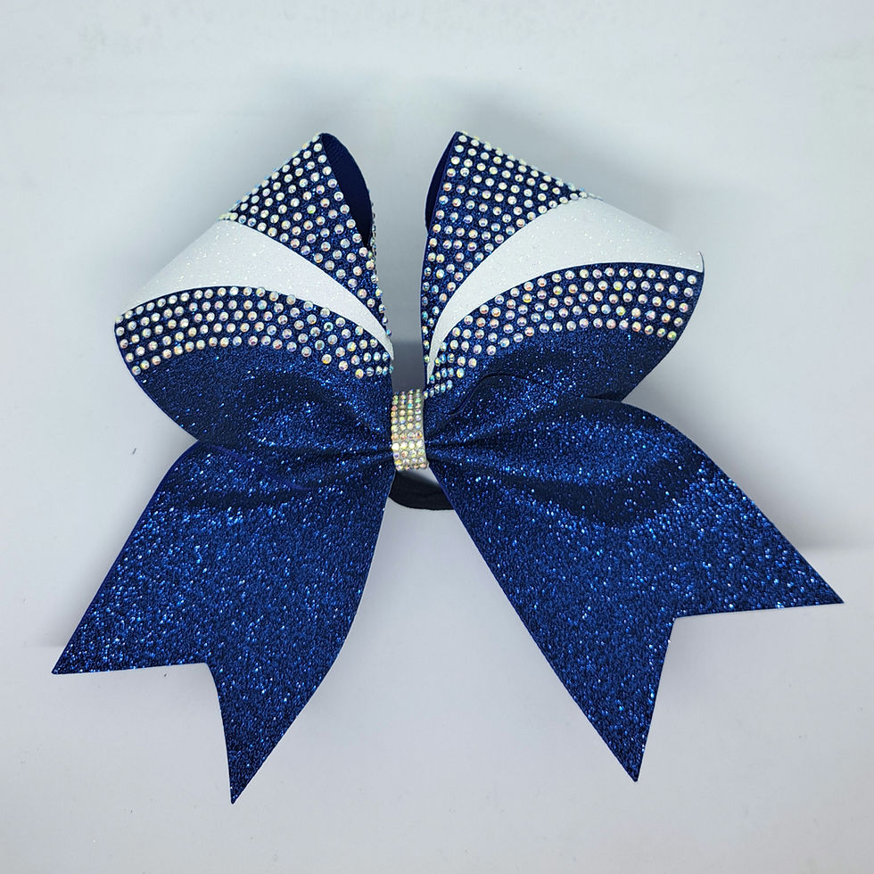 Racing Stripe Rhinestone Full Size Bow | Bom Bows