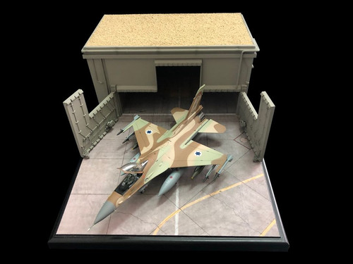 #7298 Built IDF/AF Hardened Aircraft Shelter Diorama | Noy's Miniatures