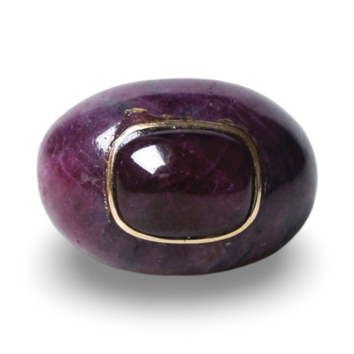 Impressive Rhodonite & Ruby Ring | shjb