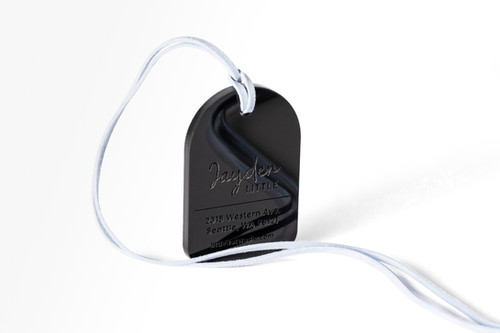 Arched Acrylic Tag - Shiny Black - B6 | Little Dot Studio