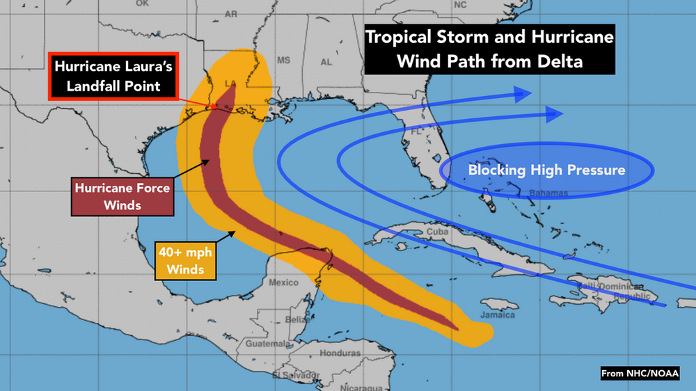 DELTA SPREADS HEAVY RAIN INLAND WHILE A DISTURBANCE TRACKS ACROSS THE ...