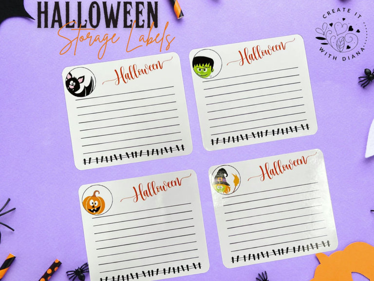 Fun Halloween Storage Stickers