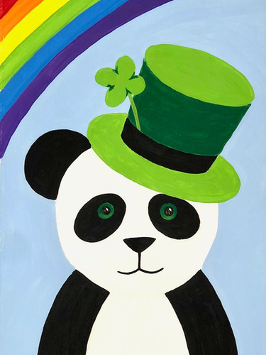 DIGITAL DOWNLOAD ST.PADDY'S PANDA ART LESSON- Drawing & Painting for K ...
