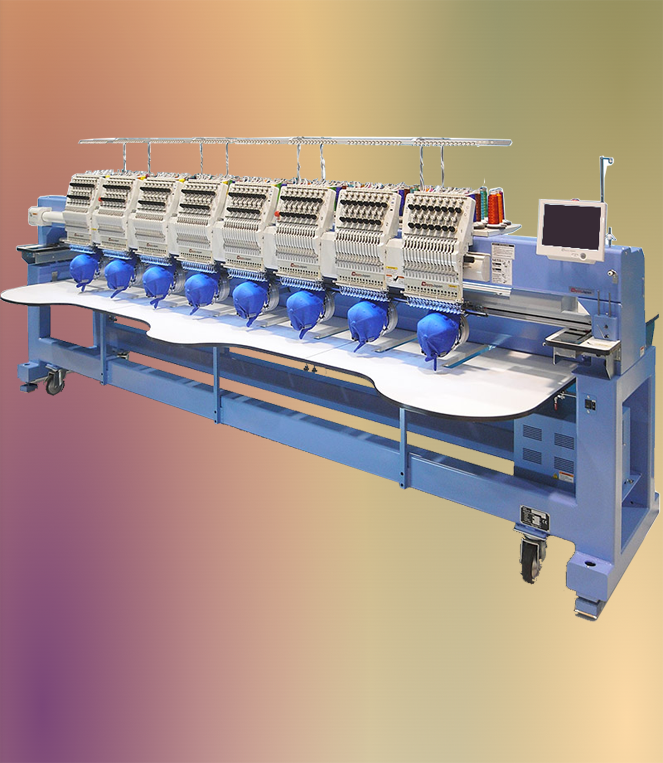 Happy Japan HCR3-E & HCR3-HS Multi Head Embroidery Machine | Commercial ...