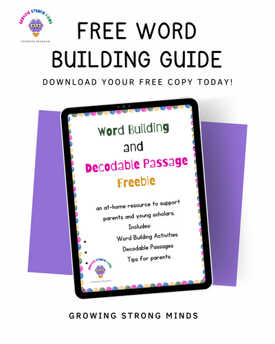Word Building Freebie | Growing Strong Minds