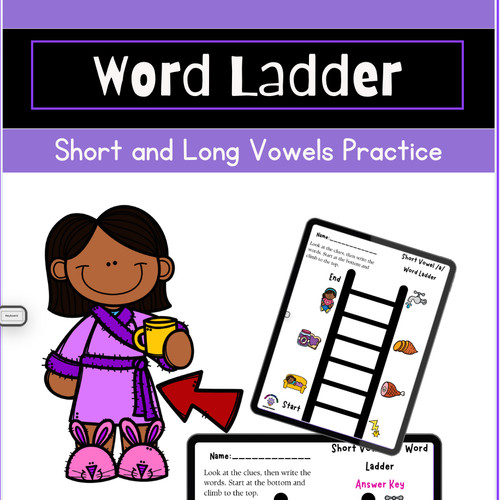 Short and Long Vowels Word Ladder | Growing Strong Minds