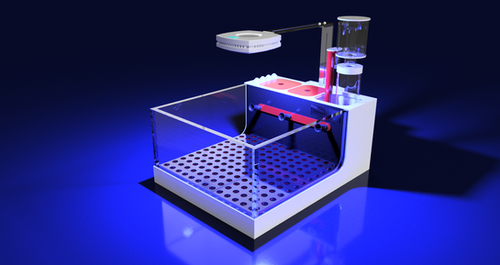 The Polyp Pros Frag Nano Frag Tank White with Black Back | The Polyp Pros