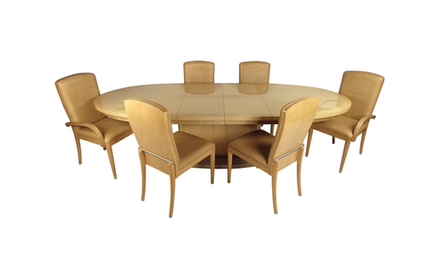Mid-Century Modern Italian Bird's-Eye Burl Maple Dining Set | Horseman ...