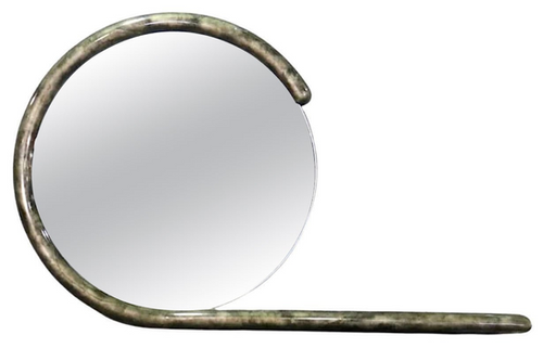 Rare Goat Skin Mirror w/ Shelf | Horseman Antiques