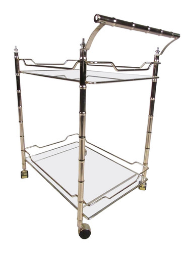 Hollywood Regency Style Two-Tier Bar Cart | Horseman Antiques