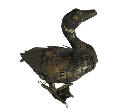 Handmade Brutalist Sheet Metal Goose | Horseman Antiques