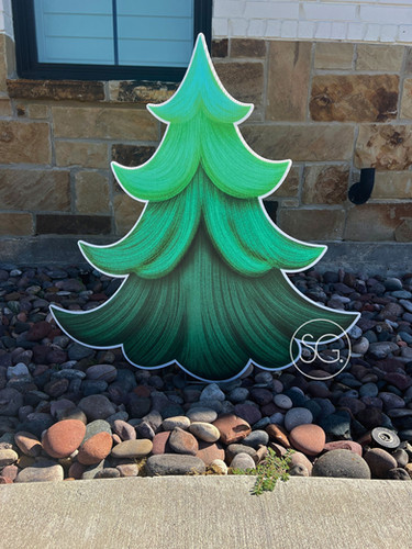 Green Wispy Christmas Tree (Standard Size) | 601 Printing