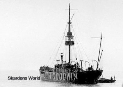 Goodwin Sands and shipwrecks off Deal in Kent, on skardons-world