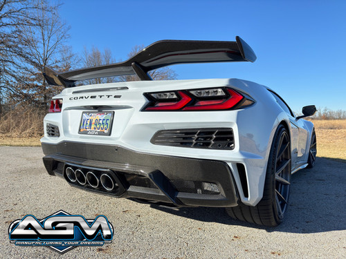 AGM C8 Corvette Z06/ERay Z07 High Wing Spoiler (Visible Carbon/CFM ...