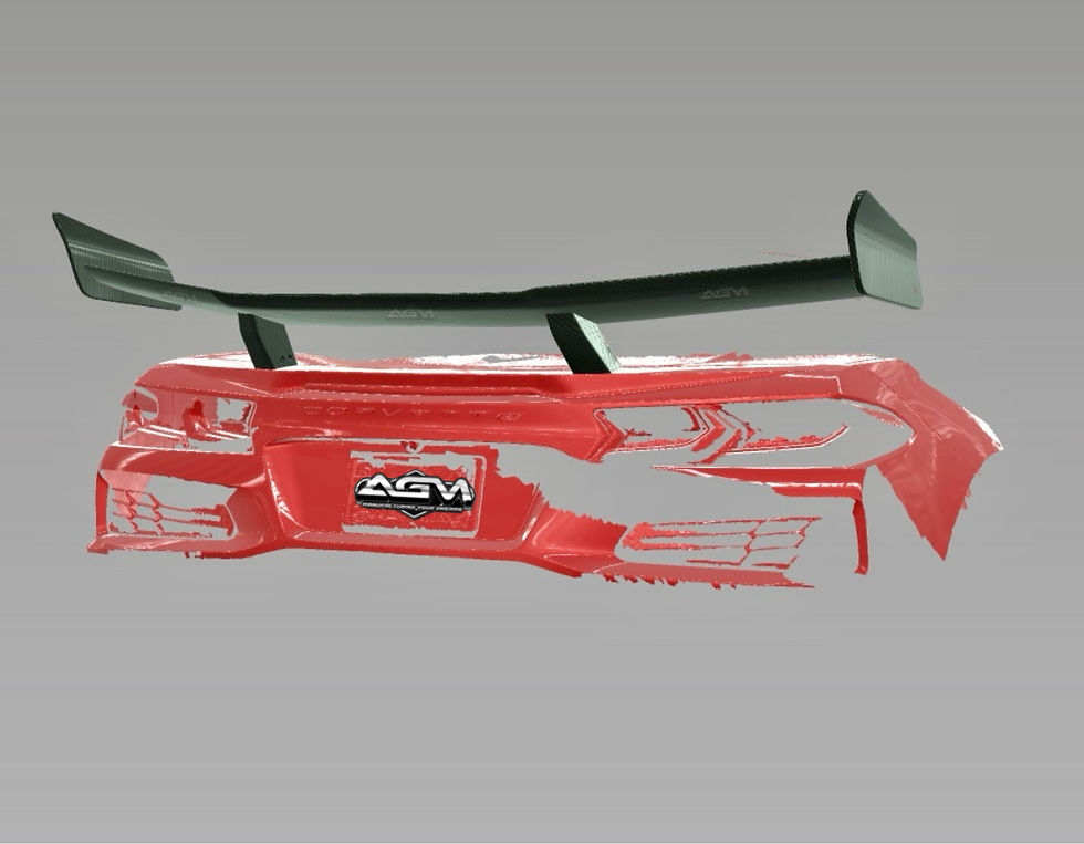 AGM C8 Corvette Z06/ERay ZR1 Spoiler (Visible Carbon/Carbon Flash ...