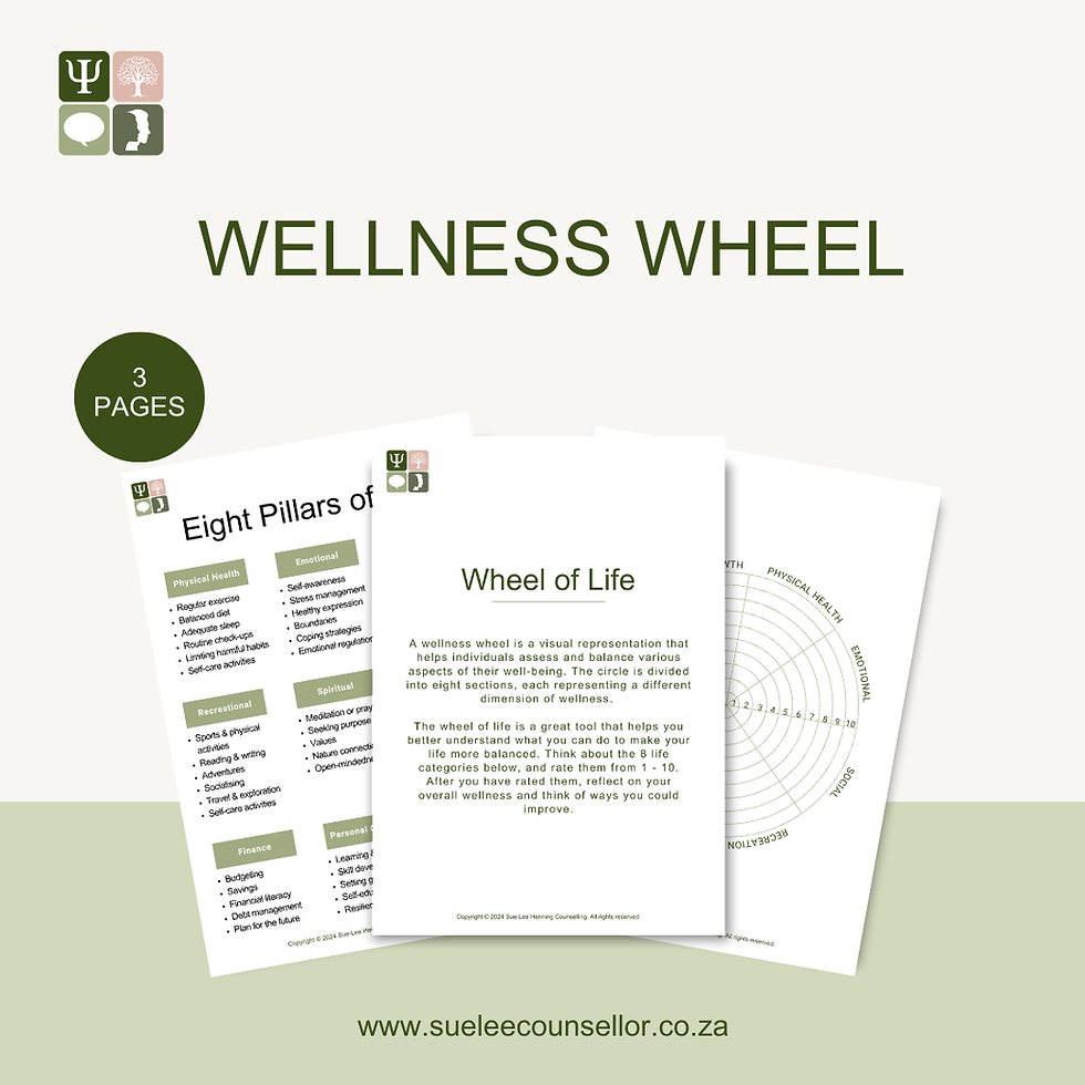 Wellness Wheel | Sue-Lee Counsellor