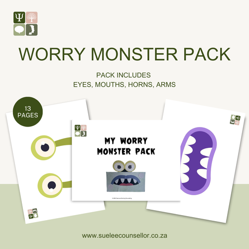 My Worry Monster Pack | Sue-Lee Counsellor
