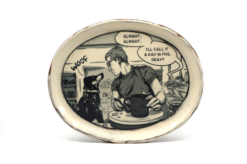 "Furry Foreman" Lunch Plate | Ian M Petrie Ceramic