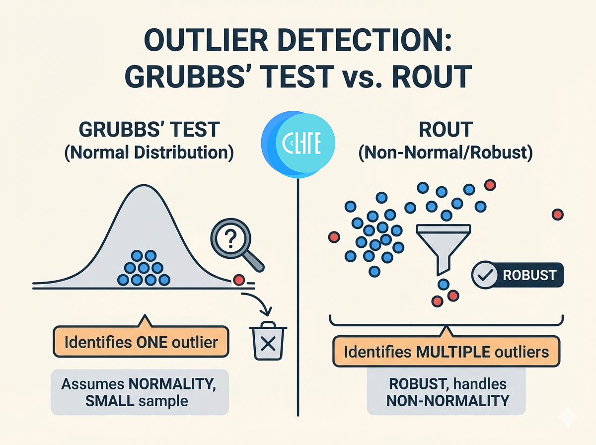 How to Do Outlier Detection: Grubbs’ Test vs. ROUT Method