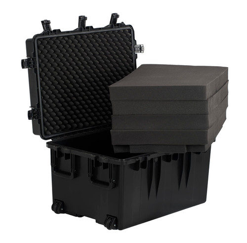 MEIJIA Premium Waterproof Hard Case with wheels and foam,33.25"x24.4 ...