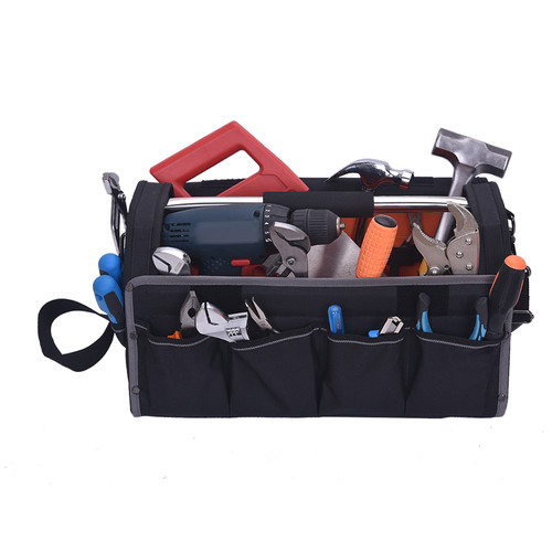 MEIJIA Open Top Electricians Tool Bag - Stiff Frame Tote Tool Box (Open ...