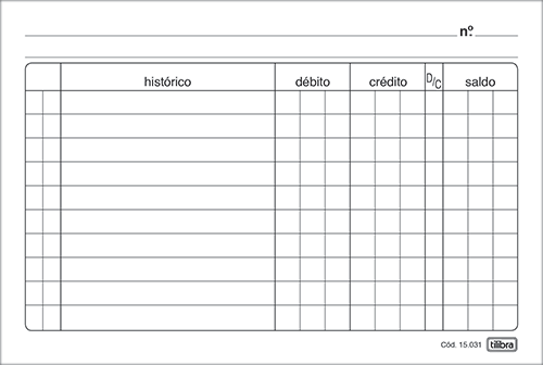 FICHA DE CONTA CORRENTE 2A 4X6 - 100 FOLHAS | Maskate Sr.Passos