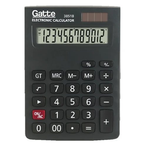 CALCULADORA DE MESA 12 DÍGITOS GATTE 3851B | Maskate Sr.Passos