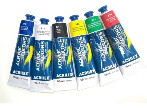 TINTA ACRÍLICA ACRYLIC COLORS ACRILEX 59ML (CORES VARIADAS) | Maskate ...